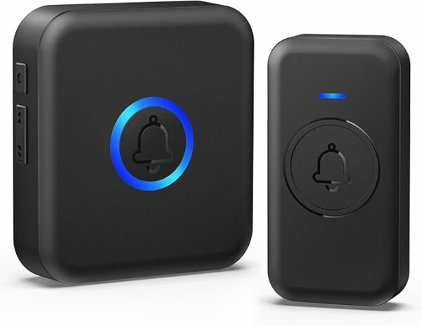 Wireless Doorbell, Waterproof Door Bell with 60 Chimes, 5 Volume Levels ...